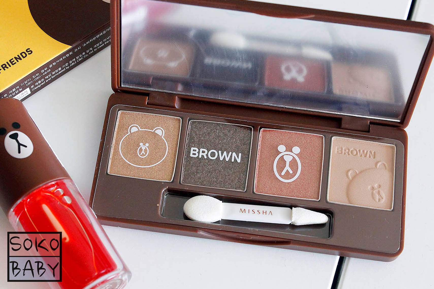 Missha X Line Character Collab – 02 Brown Brownie Palette
